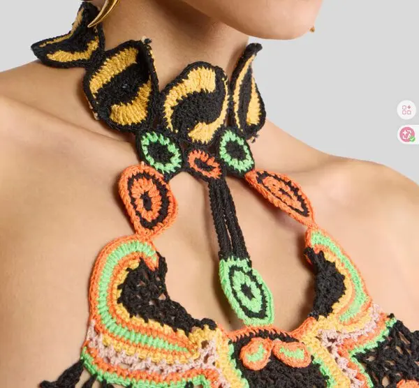 Etro Crochet Halterneck Crop Top