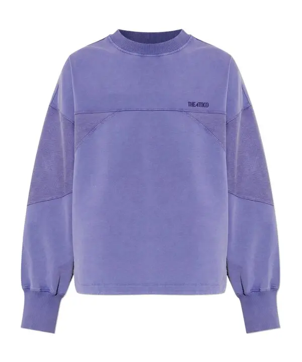 Attico Logo Embroidered Crewneck Sweatshirt - Purple