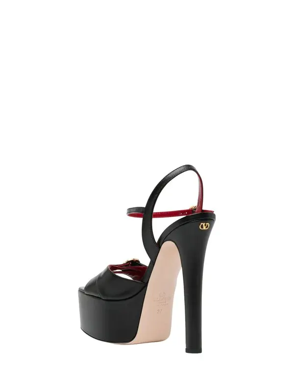 Valentino Garavani Crasher Buckled Platform Heeled Sandals - Black
