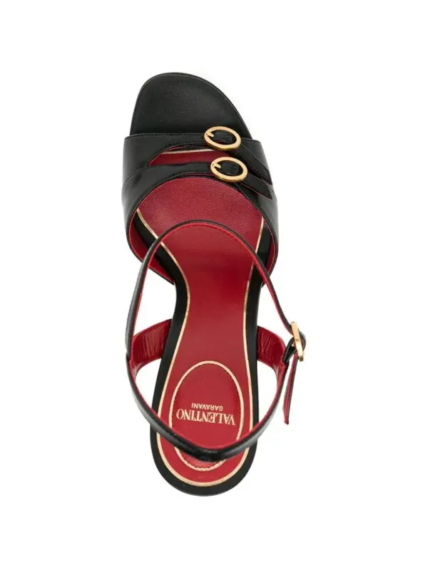 Valentino Garavani Crasher Buckled Platform Heeled Sandals - Black