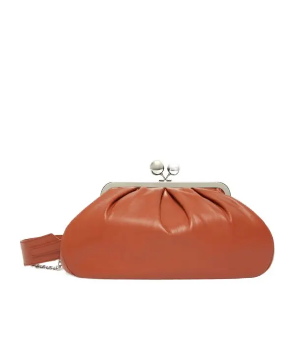 Max Mara Medium Sheepskin Pasticcino Bag - Rust-colored