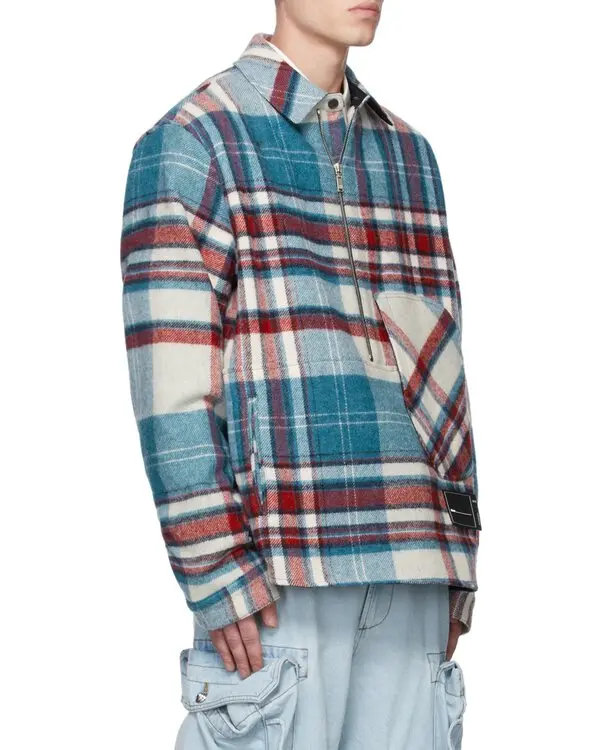 We11Done Checked Zip-up Overshirt
