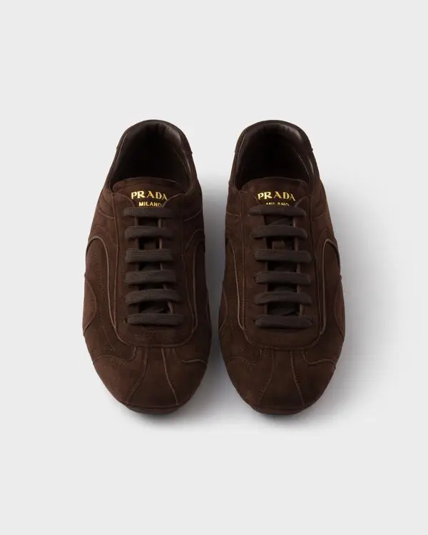 Prada Montecarlo Re-edition 2005 Suede Sneakers - Brown