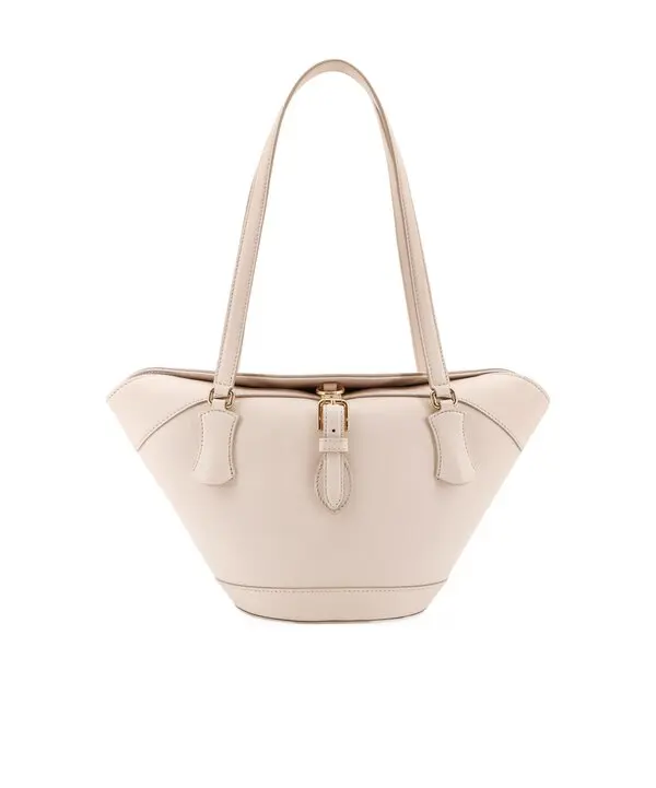 Dolce & Gabbana Buckle Detailed Shoulder Bag - Nude