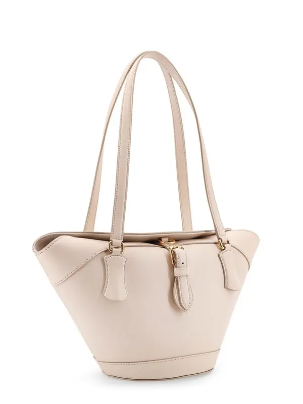 Dolce & Gabbana Buckle Detailed Shoulder Bag - Nude