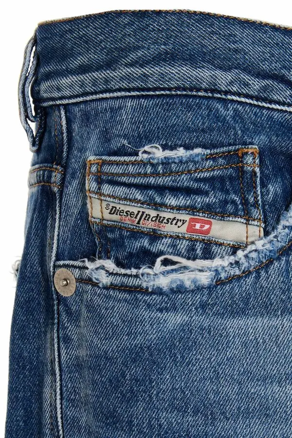 DIESEL® Stonewashed Straight-leg Jeans