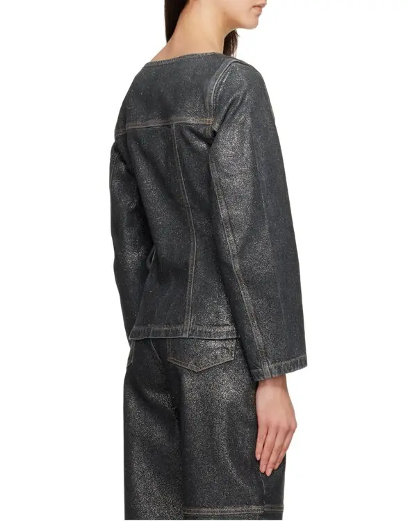 GANNI Fitted Waist Denim Jacket