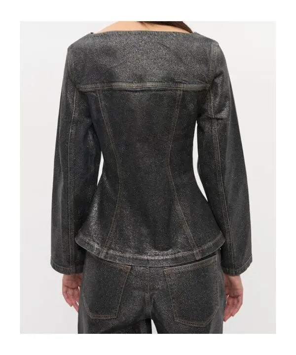GANNI Fitted Waist Denim Jacket
