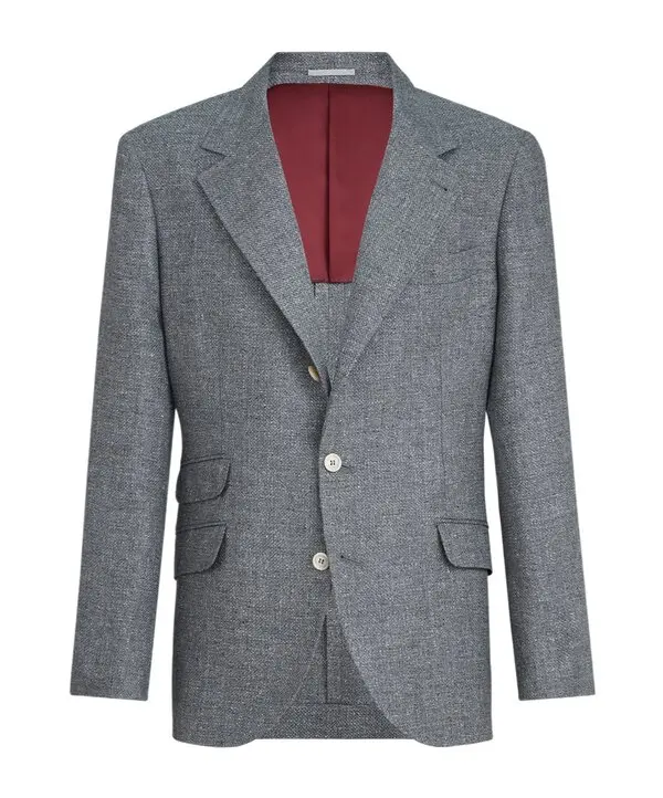 Brunello Cucinelli Single-breasted Blazer - Medium Gray