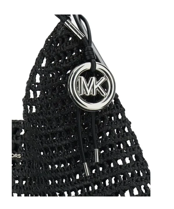 Michael Kors Nolita Woven Shoulder Bag - Black