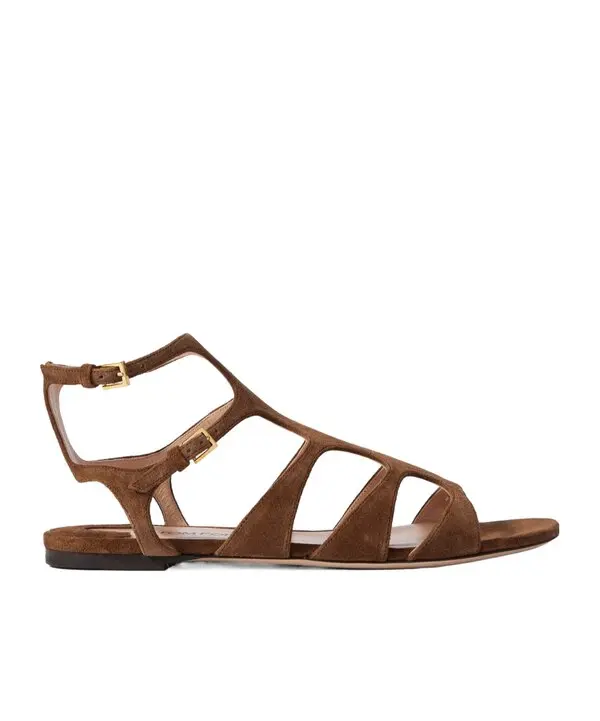 TOM FORD Paradise Suede Gladiator Sandals - Tan