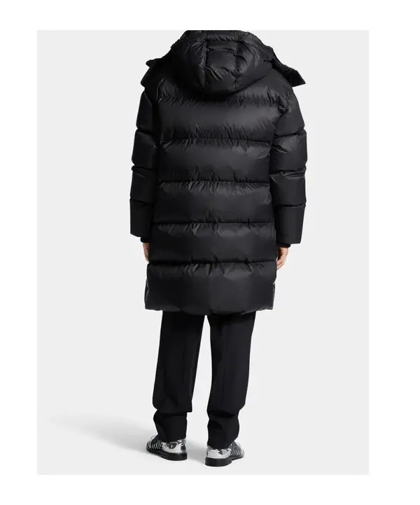 Dsquared2 Hooded Down Jacket With Drawstring And Zipped Pockets