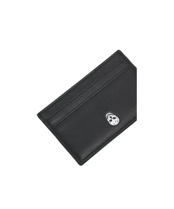 Alexander McQueen Skull Printed Card Holder - Black