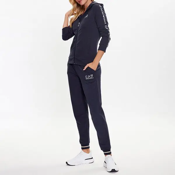 EA7 Logo-print Tapered Track Pants
