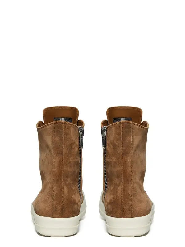 Rick Owens Temple Zip High-top Sneakers - Brown