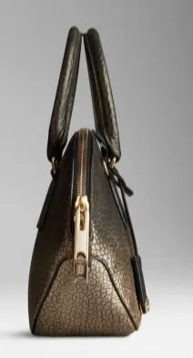 Burberry Grain Leather Top Handle Bag