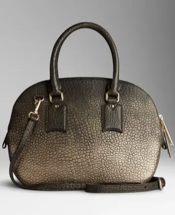 Burberry Grain Leather Top Handle Bag