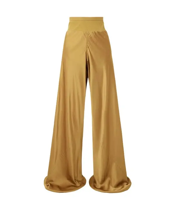 Rick Owens Diagonal Cut Wide-leg Pants - Honey