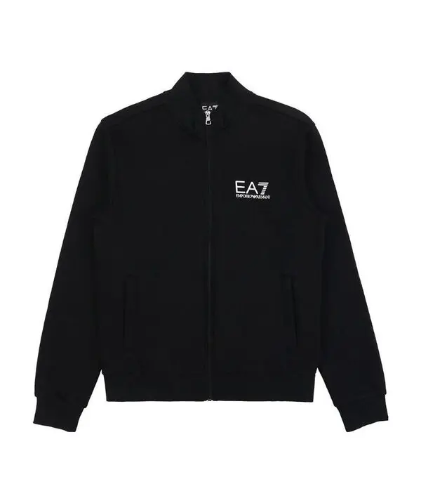 EA7 Logo Printed Two-piece Sports Suit - Black