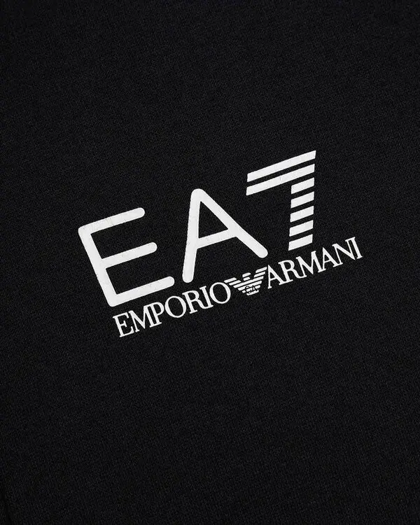 EA7 Logo Printed Two-piece Sports Suit - Black