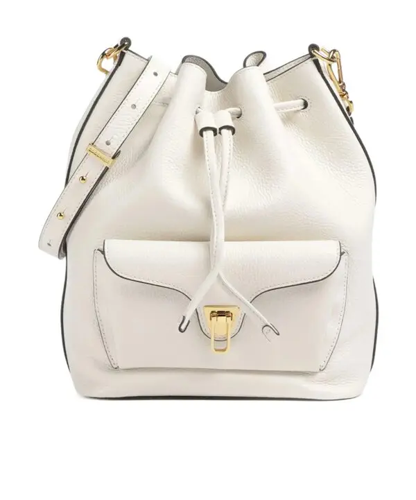 COCCINELLE Beat Generation Medium Bucket Bag - White