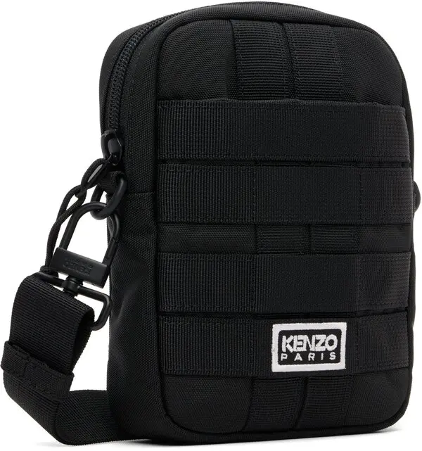 Kenzo Logo Detailed Shoulder Bag - Black