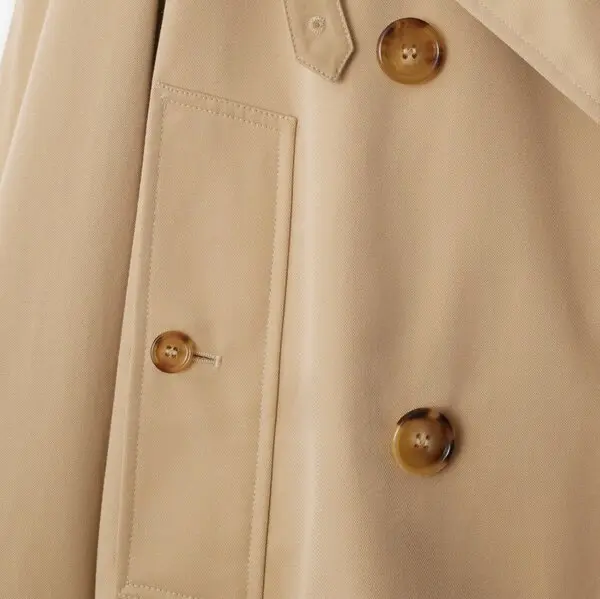 Burberry Cropped Gabardine Trench Jacket