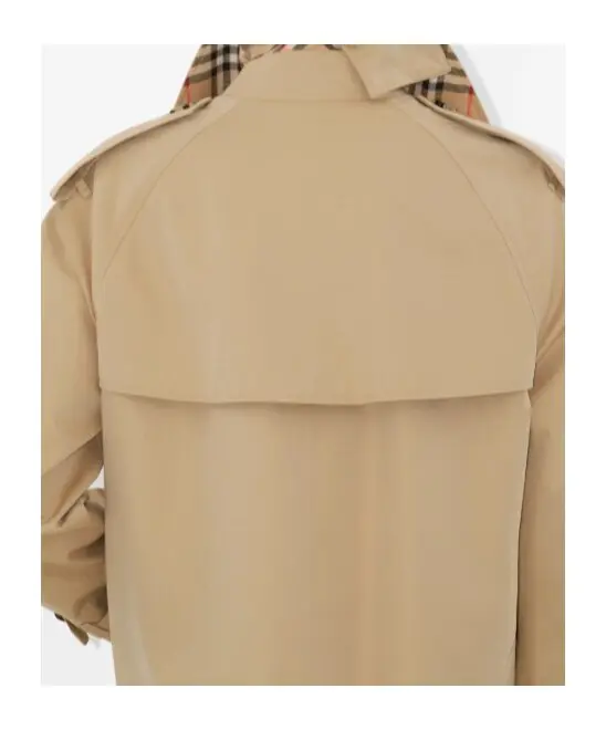 Burberry Cropped Gabardine Trench Jacket