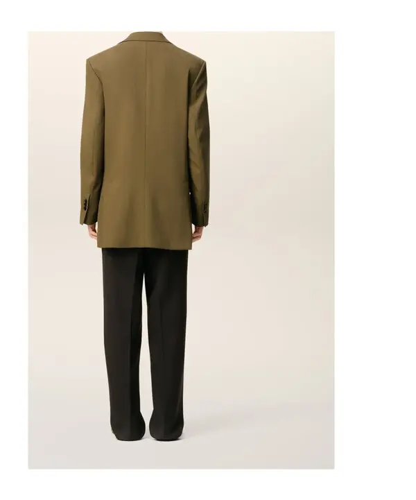 AMI Paris Single-breasted Wool Jacket - Bronze