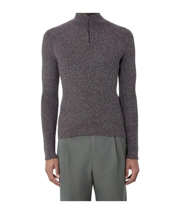 Prada Long-sleeved Knitwear With Zipper Closure
