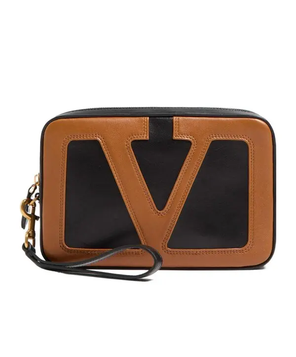 Valentino Garavani Viva Superstar Zip-up Clutch Bag - Black
