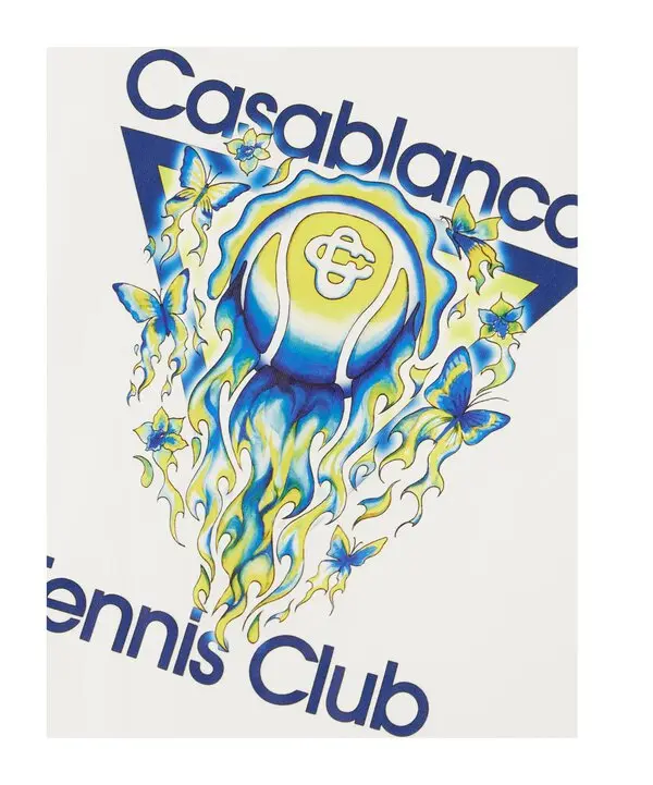 Casablanca Tennis Club Logo Cotton T-shirt - White