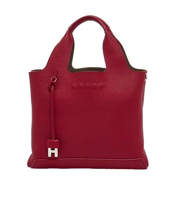 Hogan H Logo Charm Shopping Bag - Red