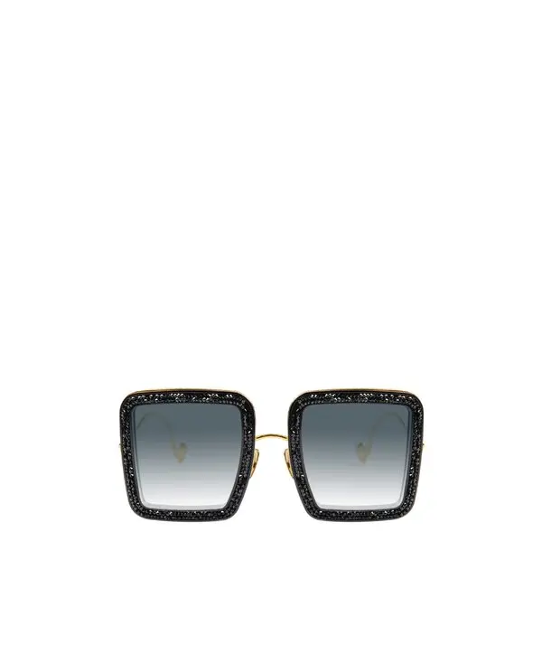 Anna-Karin Karlsson Square Frame Embellished Sunglasses - Black