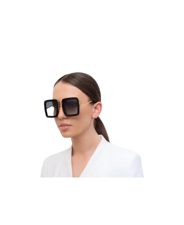 Anna-Karin Karlsson Square Frame Embellished Sunglasses