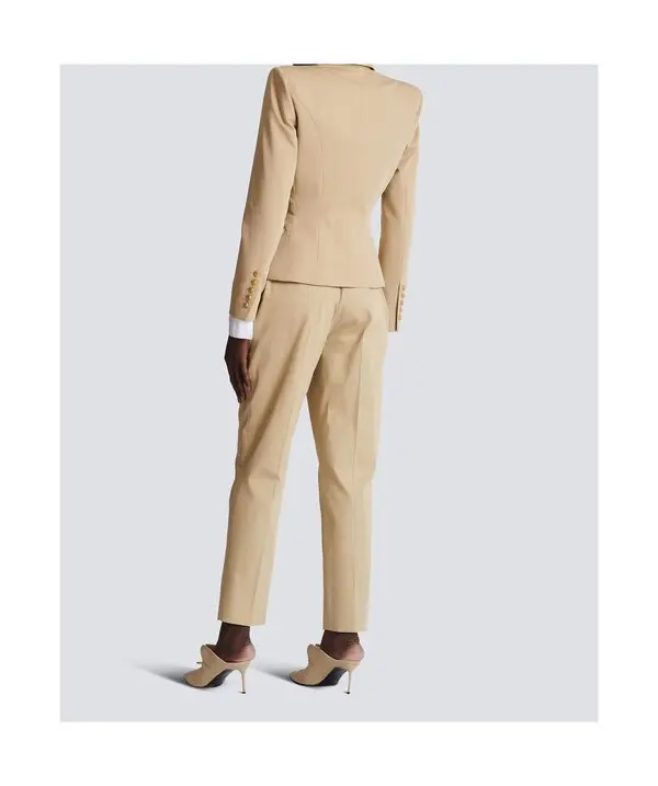 Balmain Gabardine 6-button Double-breasted Jacket - Beige