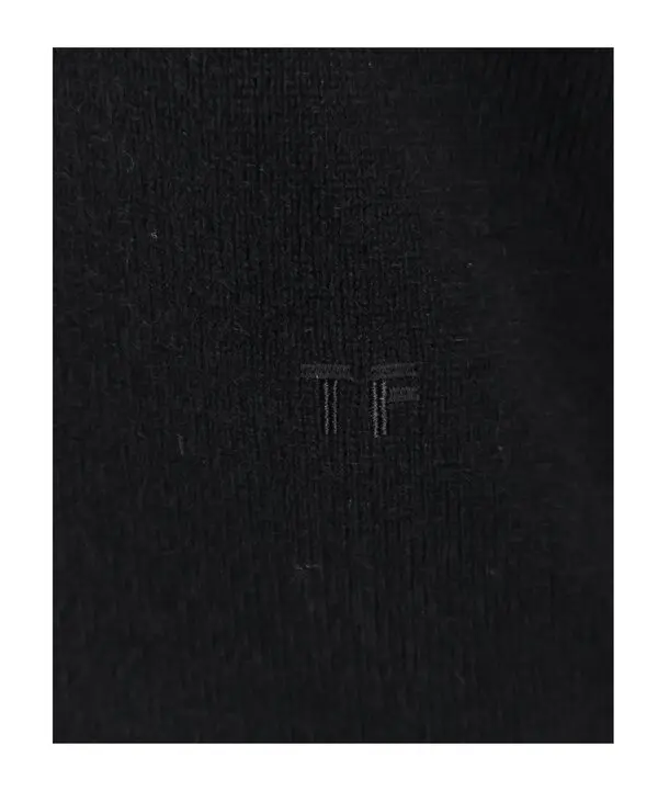 TOM FORD Monogram Embroidered Knitted Jumper - Black