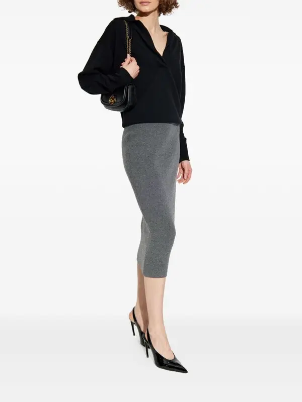 TOM FORD Monogram Embroidered Knitted Jumper - Black