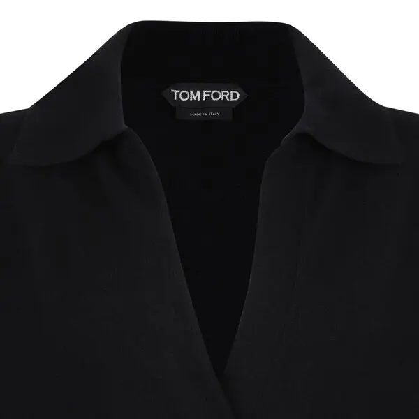 TOM FORD Monogram Embroidered Knitted Jumper - Black
