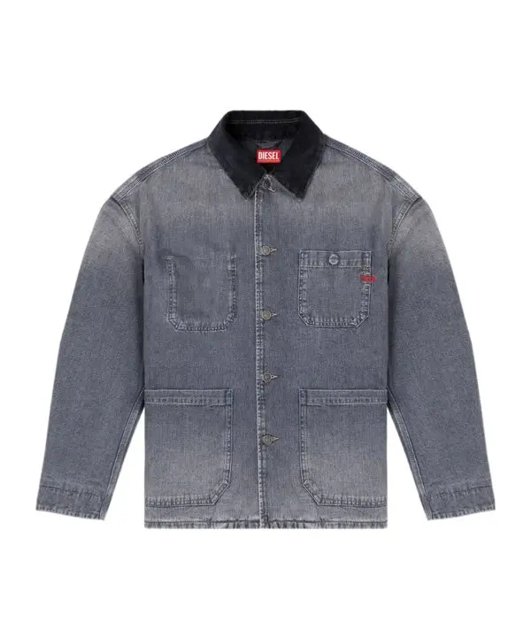 DIESEL® Utility Style Denim Jacket - Grey