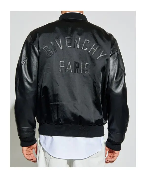 Givenchy Zip-up Bomber Jacket With Logo - Black