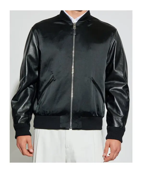 Givenchy Zip-up Bomber Jacket With Logo - Black