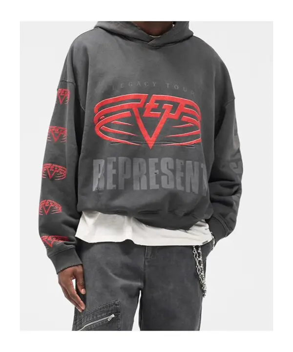 REPRESENT Living Legacy Graphic Hoodie - Black