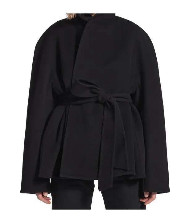 Balenciaga Wrap Coat - Black