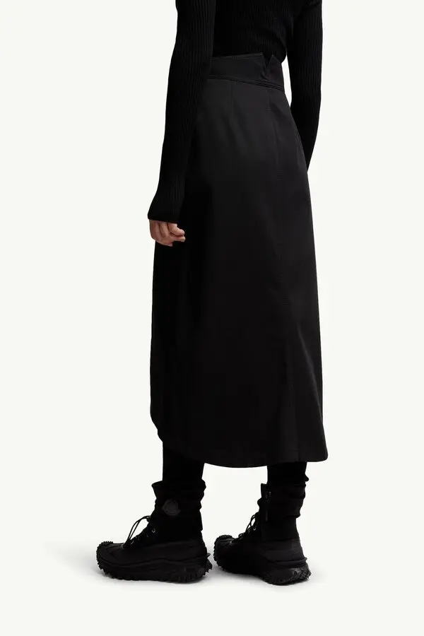 Moncler Edward Enninful Gabardine Midi Skirt