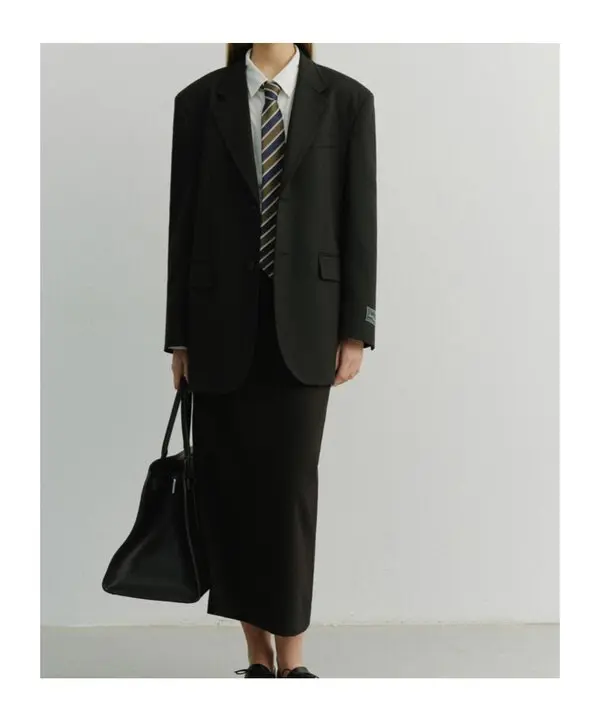 DUNST H-line Maxi Skirt - Black