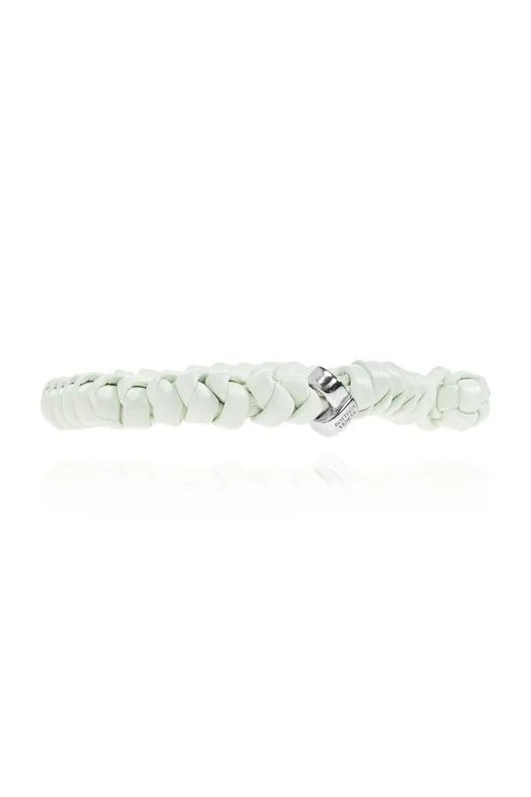 Bottega Veneta Intrecciato Knot Bracelet - Light Blue