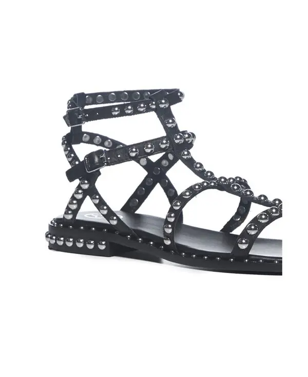 Ash Precious Studded Sandals - Black