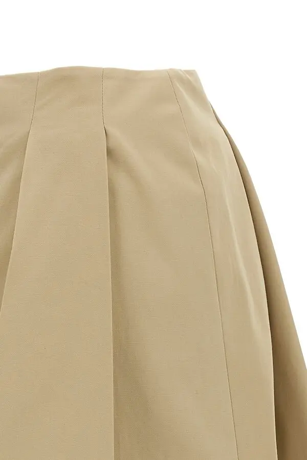 Balmain Pleated Chain Mini Skirt - Beige