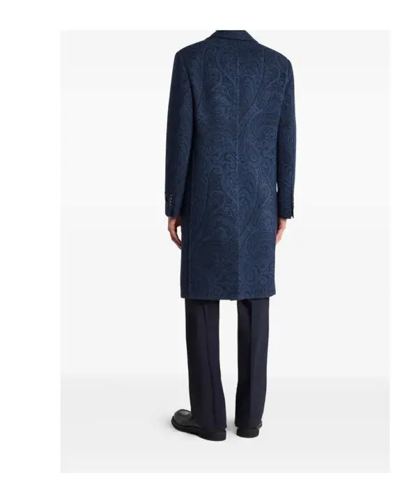 Etro Wool And Cashmere Jacquard Coat